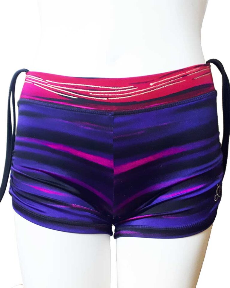 Side string shorts | Womens hot yoga shorts | by Sweat-n-Stretch